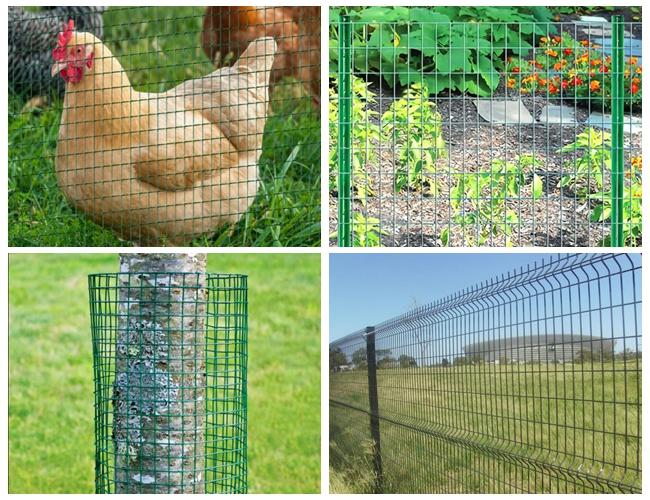 3x 4in Rabbit Fence PVC Coated Welded Wire Mesh Galvanized