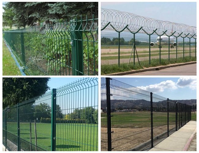 Triangle Bend Welded Mesh Fencing 1.8m Welded Curved Mesh Fence